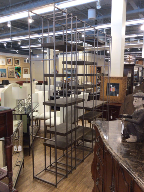 94 1/4" X 103" X 18 1/1" Custom Metal & Wood Shelf Tall Bookcase – Encore Interiors, a ...